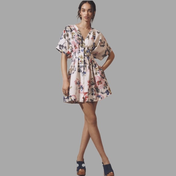 Exquise | Dresses | The Tobie Linen Mini Pleated Shirt Dress By Exquise ...